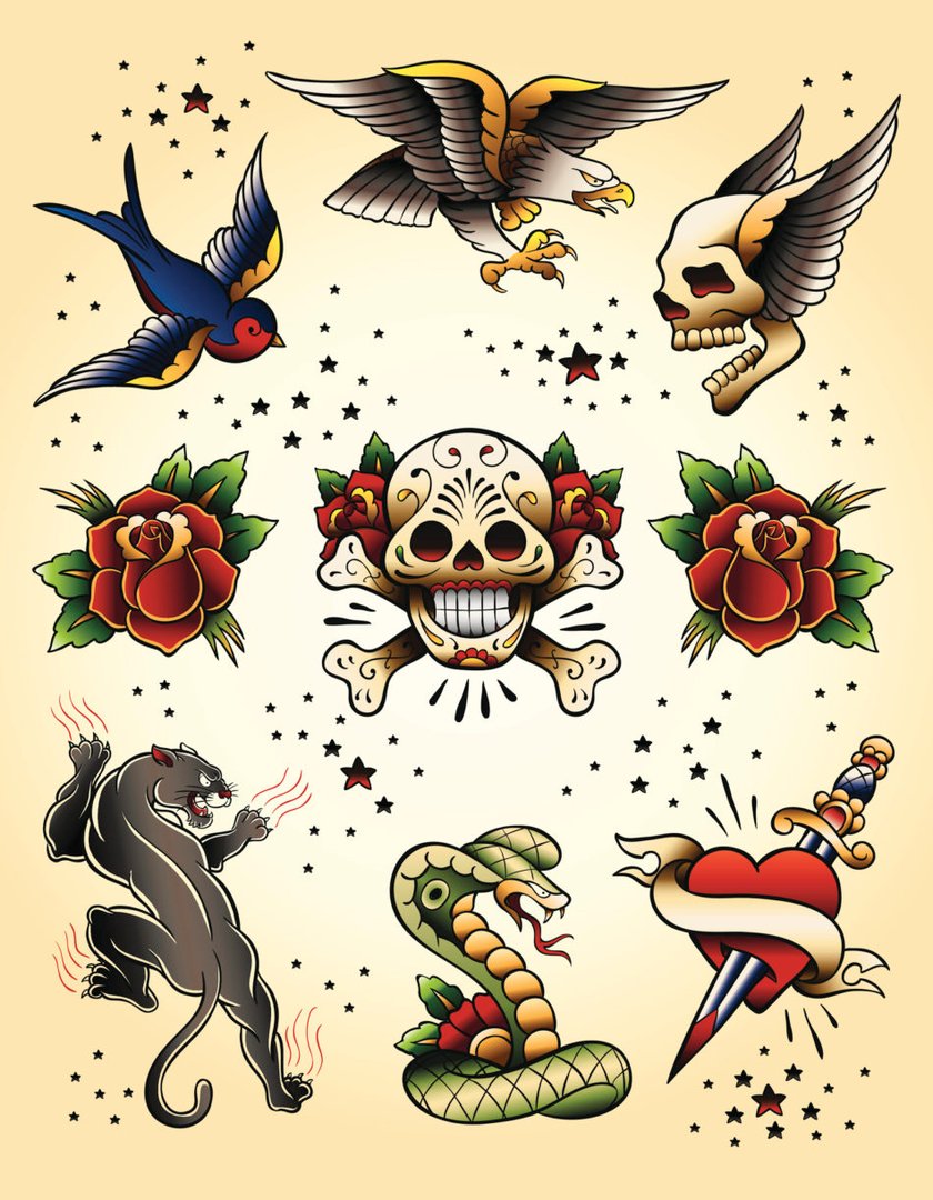 Old School Tattoo Vorlagen
