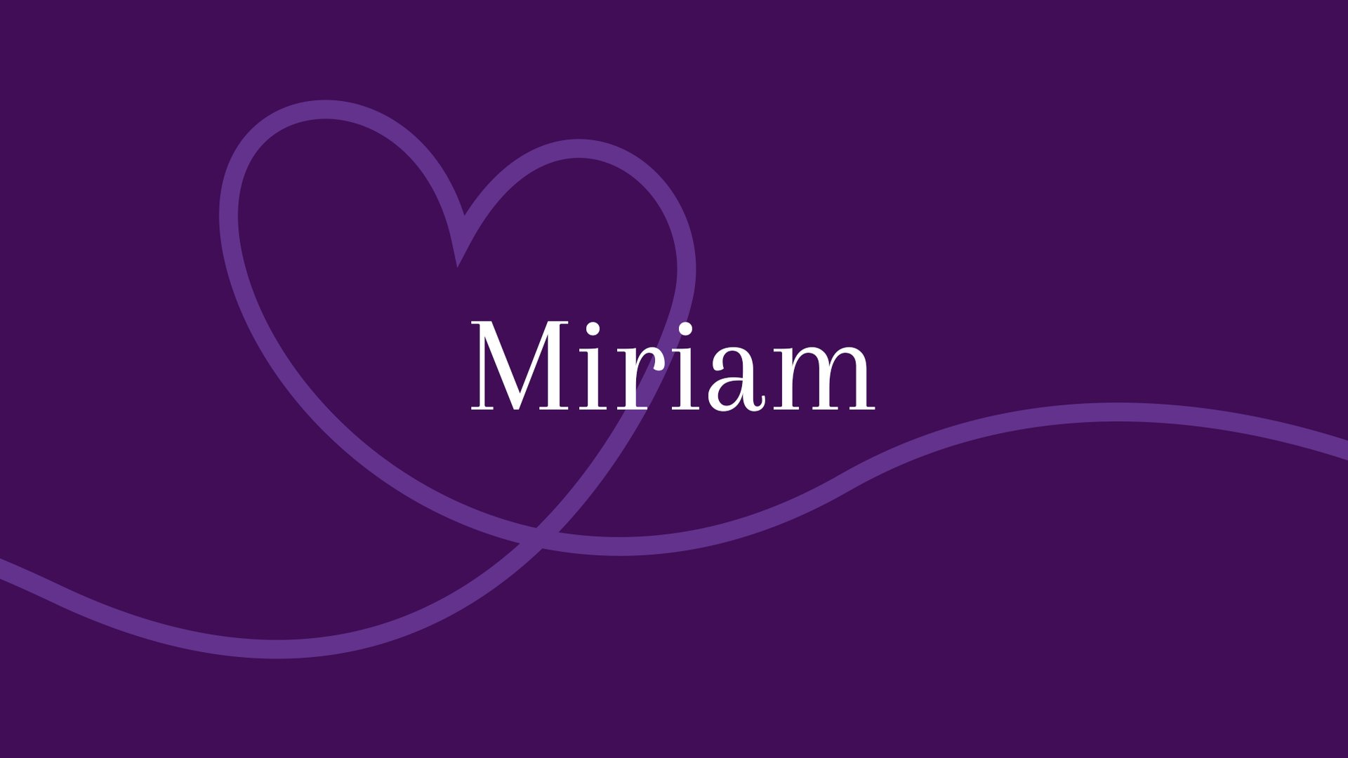 Miriam - Herkunft und Bedeutung des Vornamens