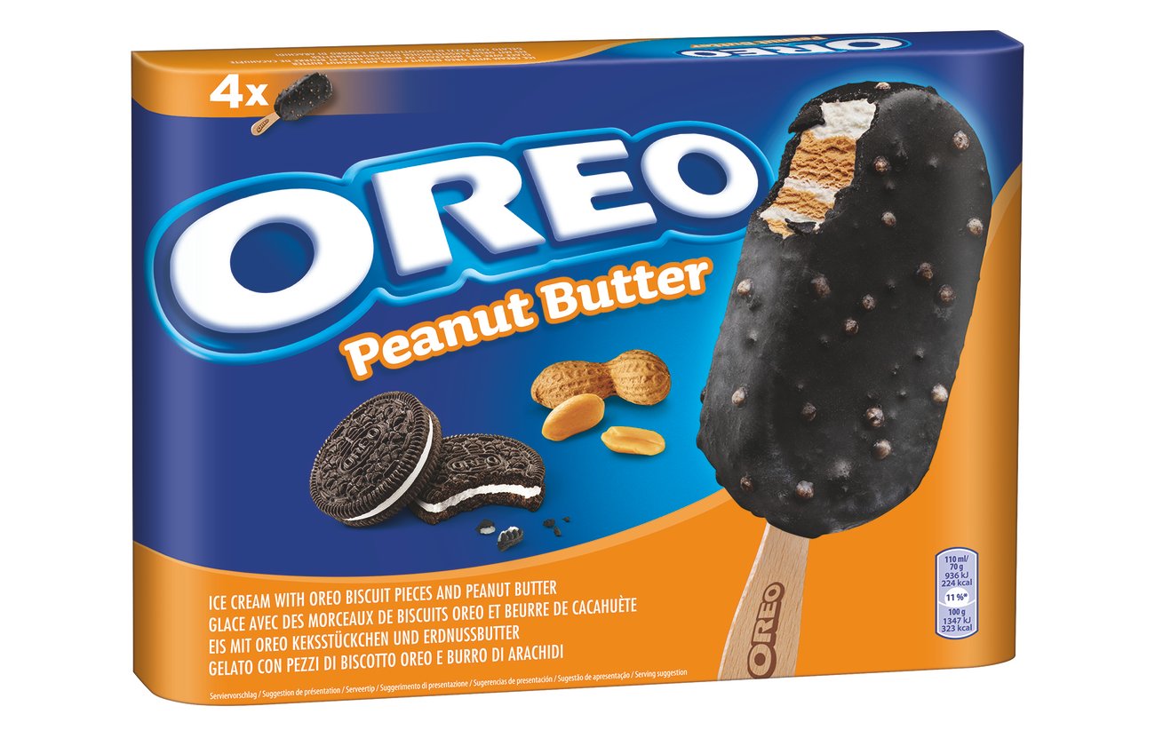 Neues Eis von Oreo: Stieleis mit Peanutbutter