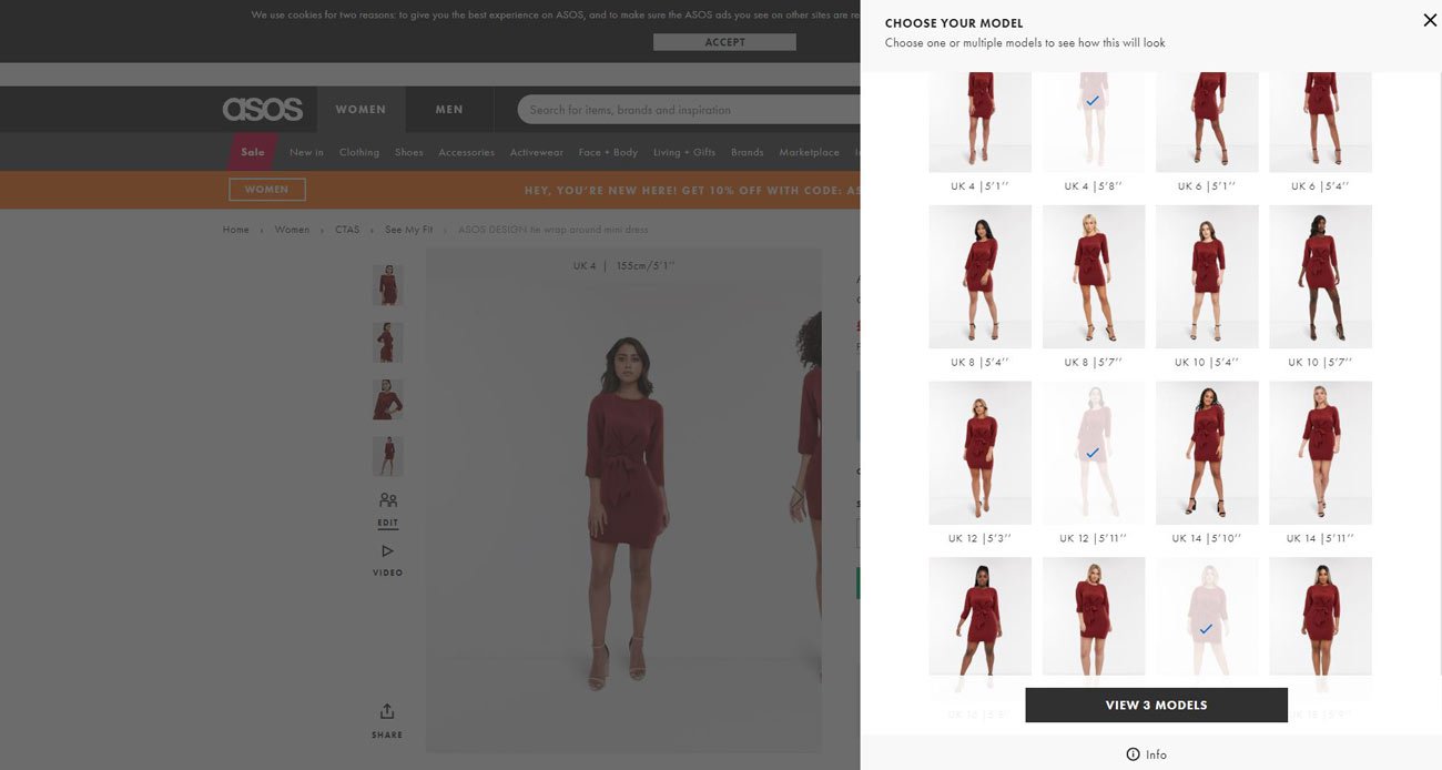 Asos zeigt nun Kleider an allen Figurtypen!